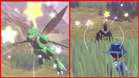 Shiny Scyther And Kleavor From The Same Massive Mass Outbreak Pokemon