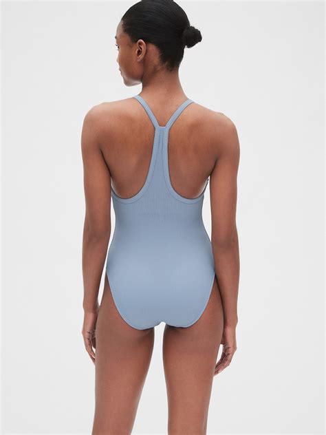 Ribbed Racerback One Piece Suit Gap