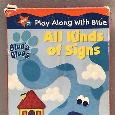 Mavin Nick Jr Blues Clues Play Along All Kinds Signs VHS Video Tape