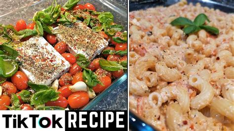 BAKED FETA PASTA Viral Tik Tok Recipe Baked Feta Cheese And Tomatoes