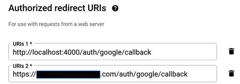 Express Google OAuth Asking To Set Redirect Uri In Stack Overflow