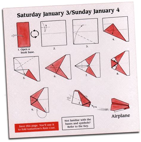 Origami Paper Airplane Instructions