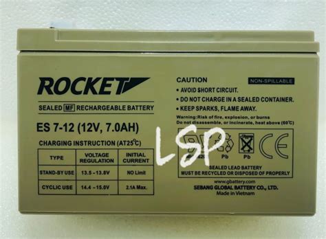 Jual Aki Rocket Es Vrla Mf V Ah Baterai Accu Kering Es Ups