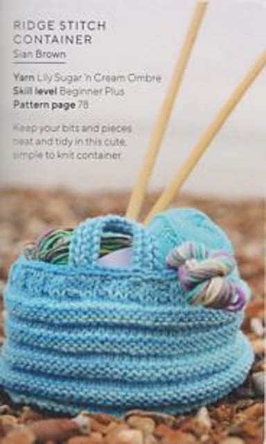 Ravelry Ridge Stitch Container Pattern By Sian Brown Knitwear Design