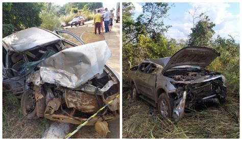 Caminhonete E Carro Batem De Frente Na MGC 135 E Cinco Pessoas Ficam