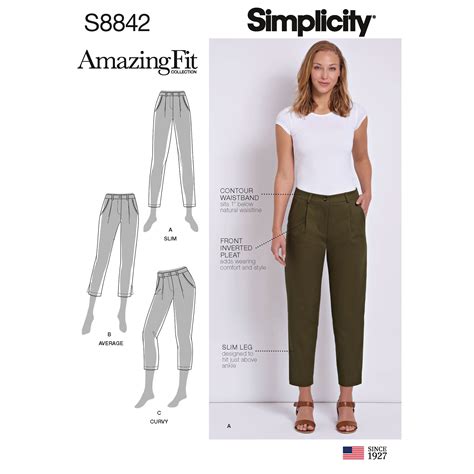 Purchase Simplicity 8842 Misses Miss Petite Amazing Fit Pants And Read