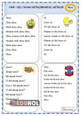 M Harfi Karesel Hızlı Okuma Me Eduhol Etkinlik İndir Oyun Oyna