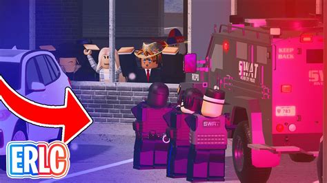 POLICE SNIPER TAKES OUT BANK ROBBERS ERLC Roblox Liberty County