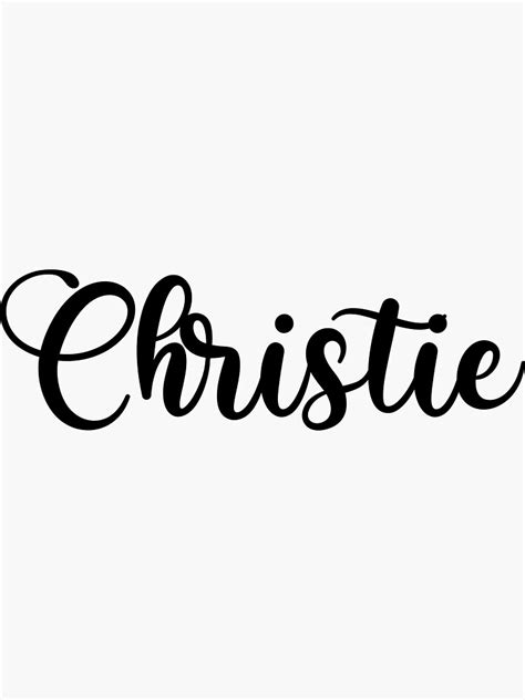 Christie Name Handwritten Calligraphy Sticker For Sale By