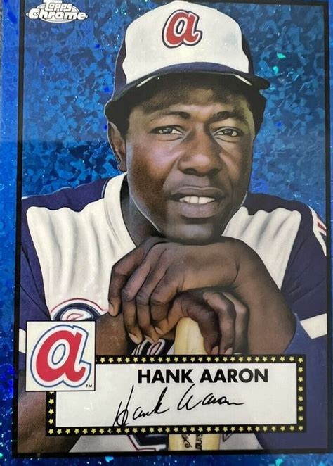 Hank Aaron Topps Chrome Platinum Anniversary Blue Mini