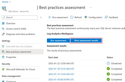 configure best practices assessment on an azure arc enabled sql server instance sql server