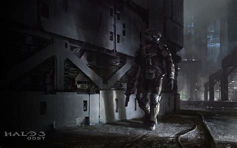 Hd Wallpaper Halo Odst Halo Odst Rain Motion One Person Wet