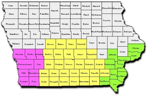Counties Of Iowa Map Dolly Gabrila