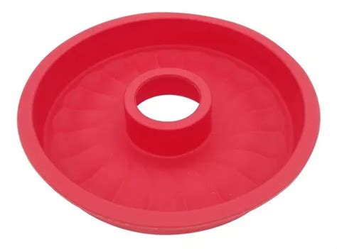 Flanera Molde Savarin Redondo Silicona Profesional Cm Color Rojo
