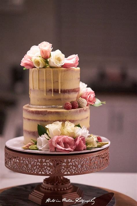 Drip Cake With Fresh Flowers CakeCentral