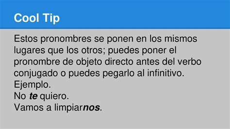 Pronombre De Objetos Directos Ppt Descargar