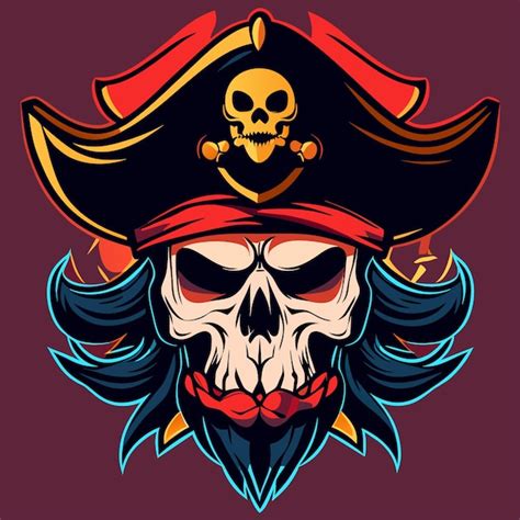 Premium Vector Pirate Skull With Eye Patch Vector