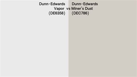 Dunn Edwards Vapor Vs Miner S Dust Side By Side Comparison
