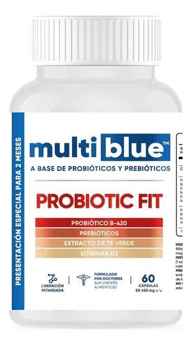 Probióticos Y Prebióticos Probiotic Fit Multiblue 60 Cáps Sabor Sin