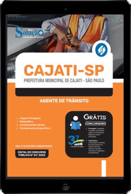 Apostila Prefeitura De Cajati Sp Em Pdf Agente De Tr Nsito