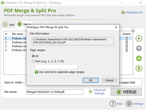 wekapps pdf merge and split pro split and merge pdfs in just a few clicks