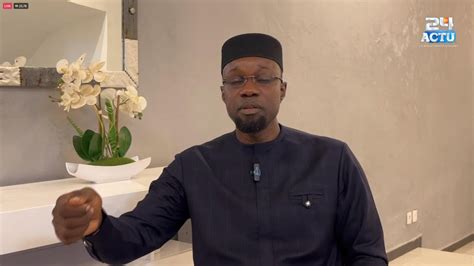 En Direct la déclaration de Ousmane Sonko YouTube
