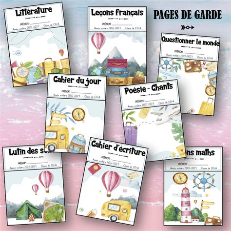 Floraison Greffage cahier de texte page de garde cahier de vie à