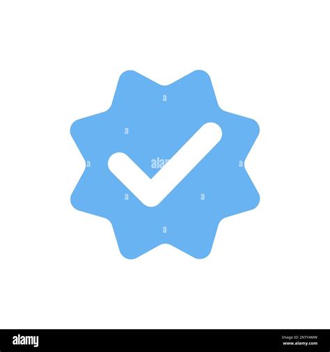 Blue Check Mark Icon Isolated Tick Symbol Checklist Sign Approval