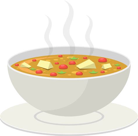Hot Vegetable Soup Clipart Design Illustration 9391563 PNG