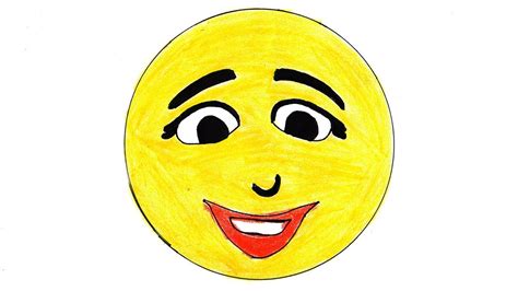 How To Draw And Color The Smiley Face Emoji Cool Emoji Drawing