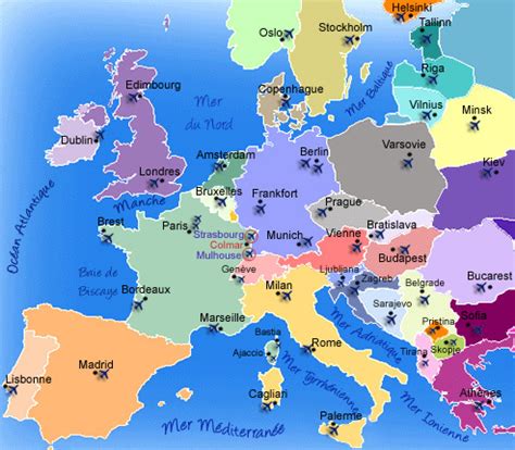 Décrypter 37 imagen carte d europe avec pays et capitales à imprimer