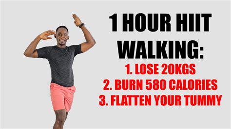 1 HOUR HIIT Walking Workout At Home To Lose 20kGS FAST580 Calories