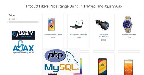 product filters price range using php mysql and jquery ajax tutorial101