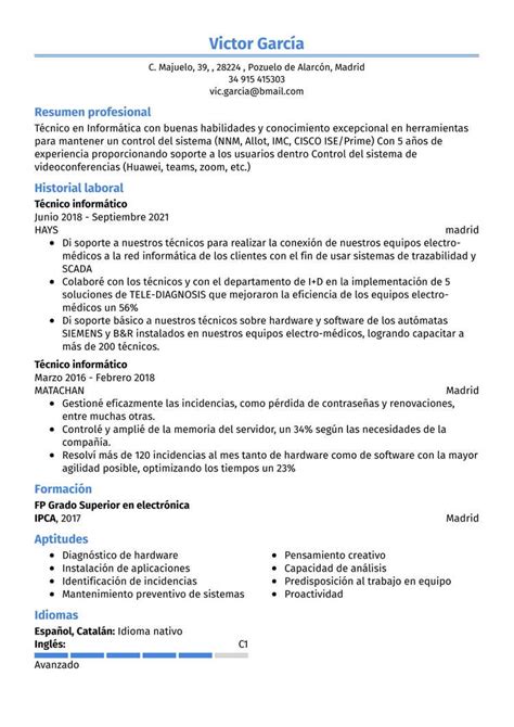 Hoja De Vida En Word 10 Formatos Gratis Para Descargar