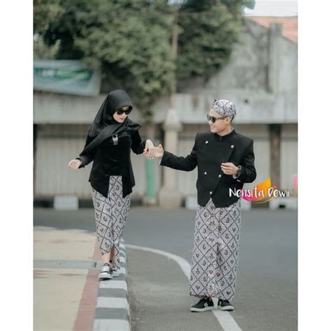 Jual Set Baju Prewedding Baju Couple Adat Jawa Solo Motif