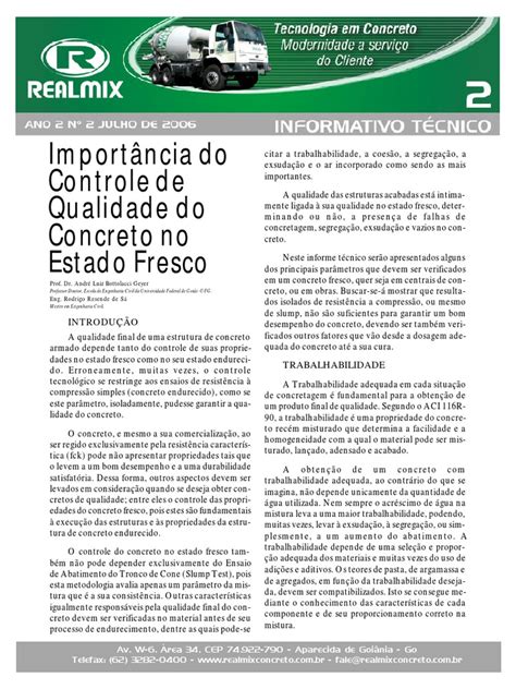 PDF A Importância Do Controle Tecnológico Do Concreto DOKUMEN TIPS