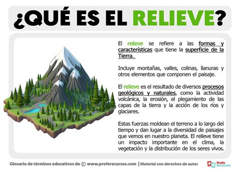 Qué es el Relieve Definición de Relieve