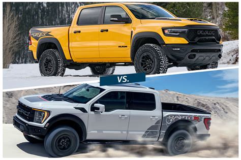 Compared 2023 Ram 1500 TRX Vs 2023 Ford F 150 Raptor R Capital One