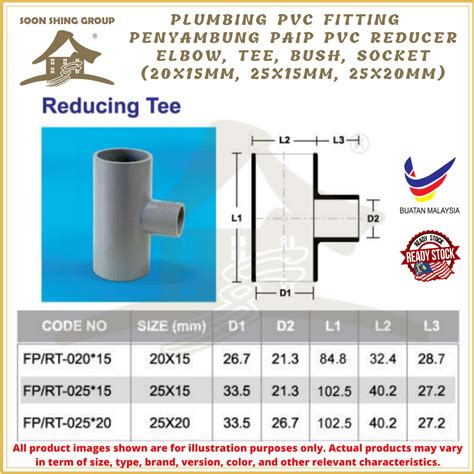 Plumbing Pvc Fitting Penyambung Paip Pvc Reducer Elbow Reducer Tee
