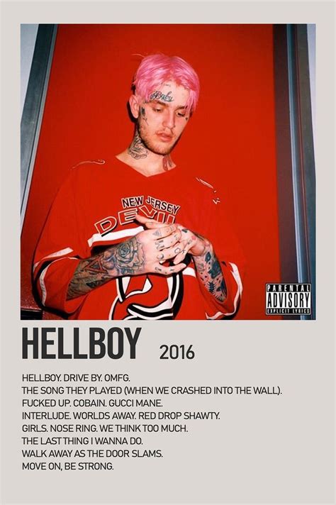Hellboy By Lil Peep Minimalist Album Poster Artofit