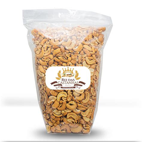 Castanha De Caju Torrada QUEBRADA BANDA W1 SEM SAL 1KG Rei Das