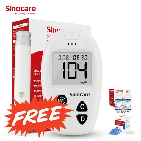 Sinocare Safe Accu Diabetic Test Strips Diabetes Test Kit Non Invasive