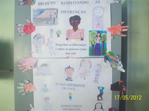 Atividade Respeitando as Diferenças Cartaz confeccionado por Crianças