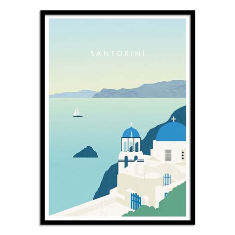 Art Poster Travel Posters Santorini Katinka Reinke