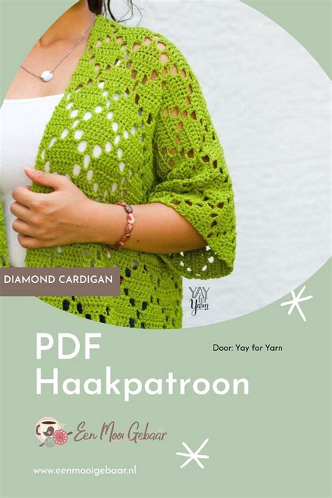 Haakpatroon Diamant Vest 3 Maten Free Crochet Pattern Crochet