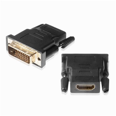 Adapter HDMI Buchse Auf DVI D Stecker Kontakte Vergoldet