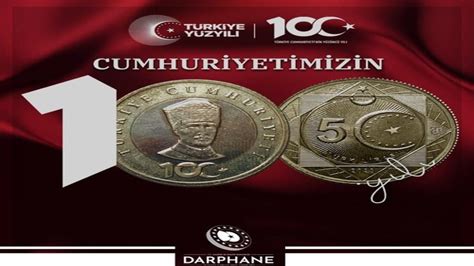 Cumhuriyetin Y L Na Zel Tl Madeni Para Bas Ld