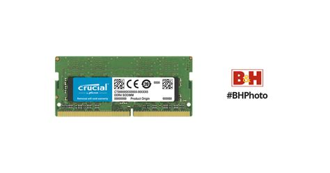 Crucial 32GB DDR4 3200 MHz SO DIMM Memory Module CT32G4SFD832A