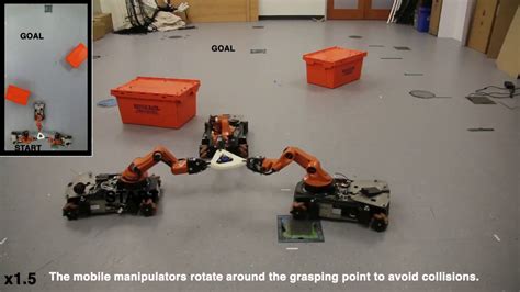 multi robot formation control and object transport youtube