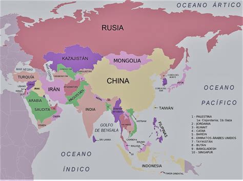 Mapa Mundi Asia